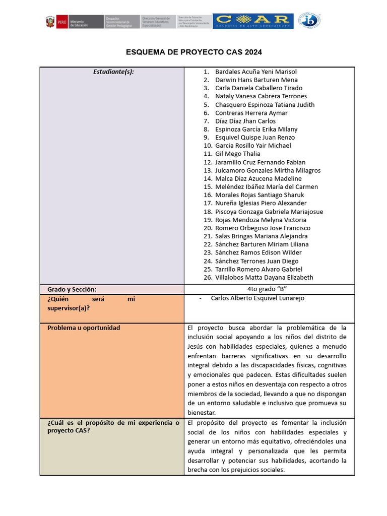 Esquema de Proyecto | PDF