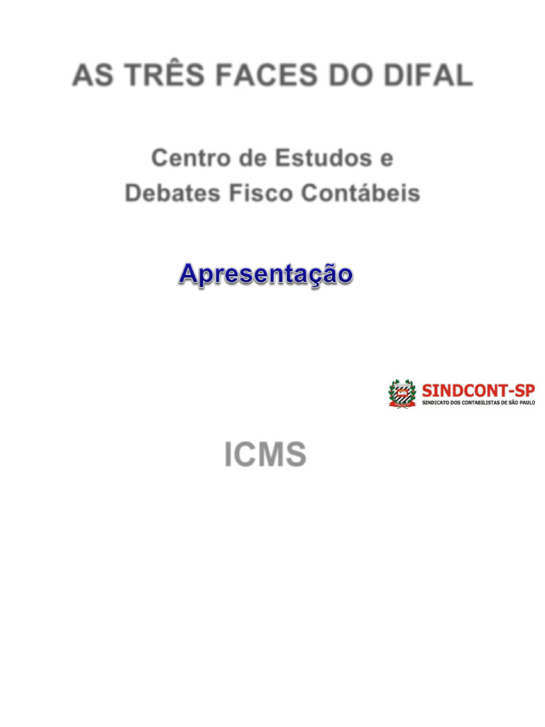 As Três Faces Do Difal | PDF