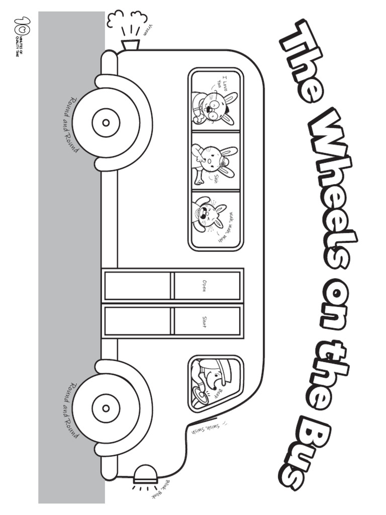 The Wheels on the Bus Coloring Page | PDF