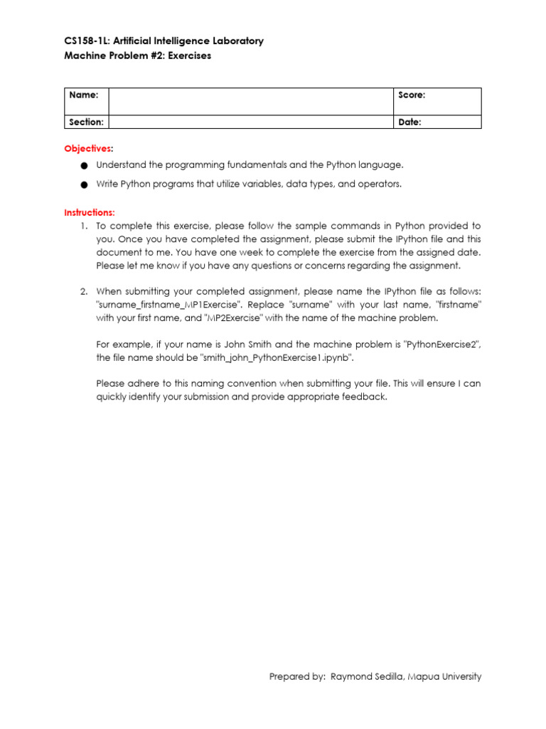 Week 2 Exercise 01 - Numpy Arrays | PDF Week 2 Exercise 01 - Numpy Arrays | PDF