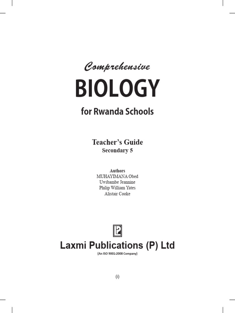 Biology - Teacher's Book - Senior Five | PDF