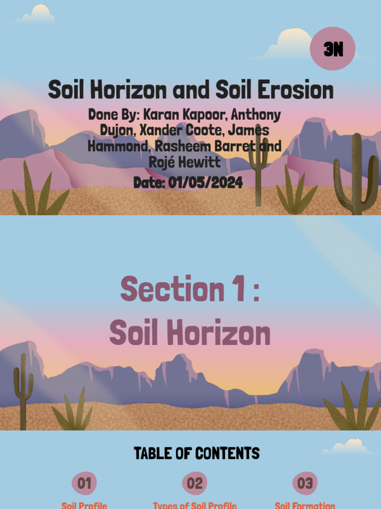 Soil Horizon and Soil Erosion - 3N-1 | PDF