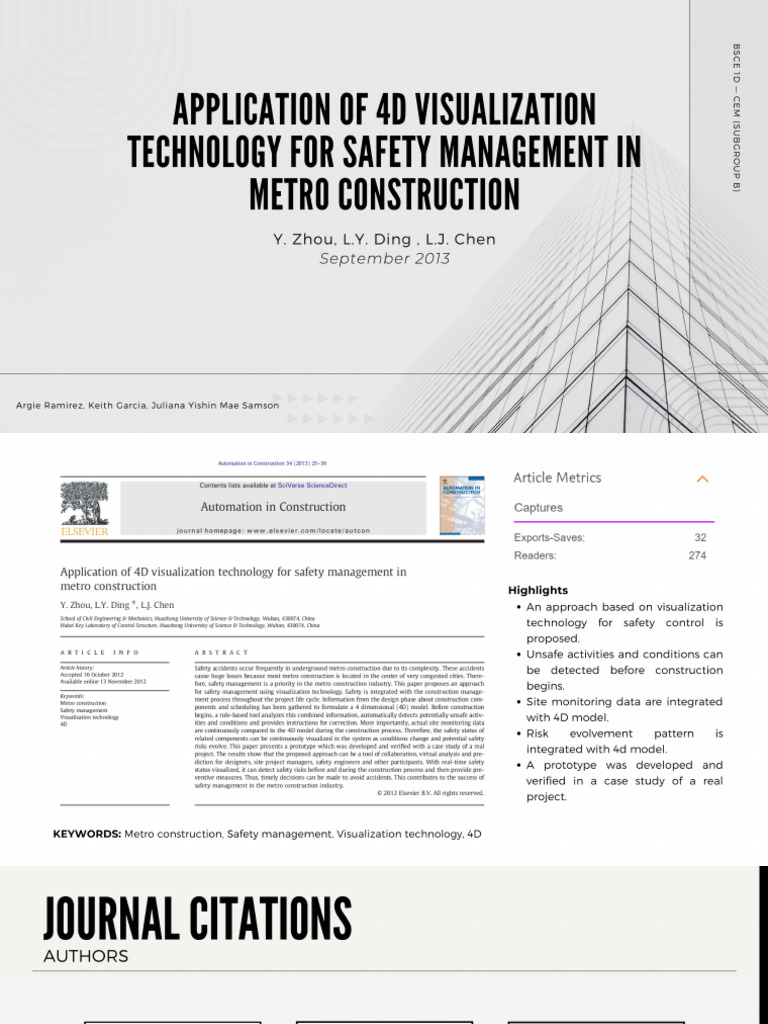 DCB - Application of 4D Visualization Technology For Safety Management ...