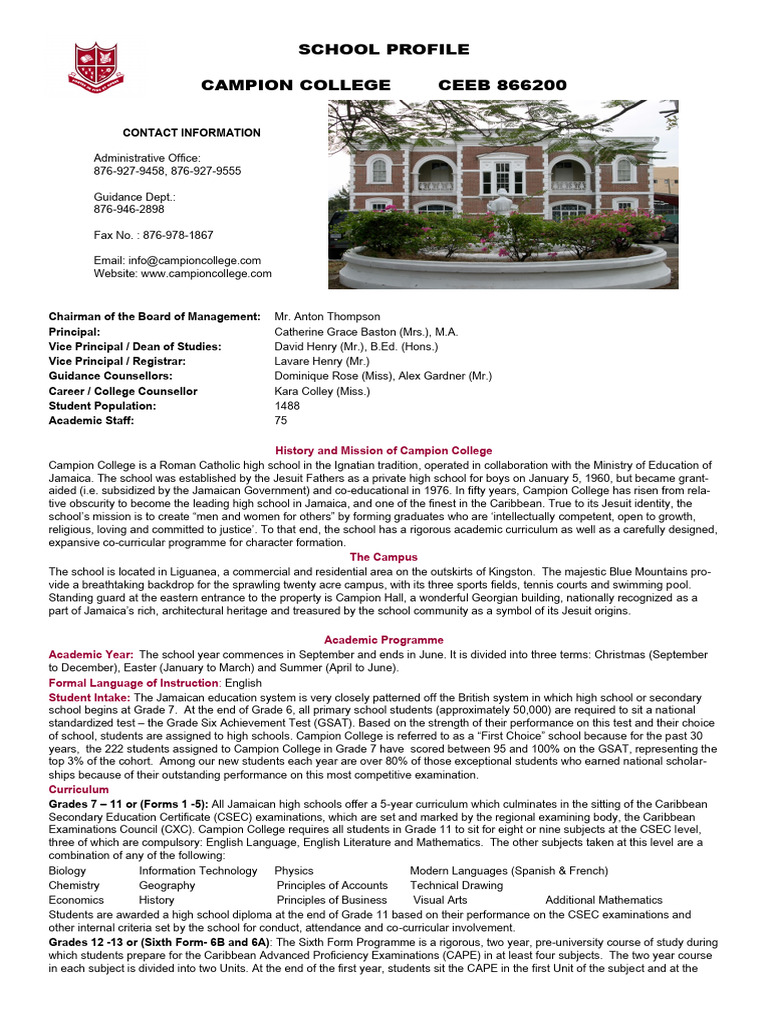 CC School Profile | PDF