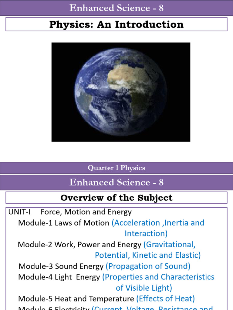 Physics - Week 1 | PDF