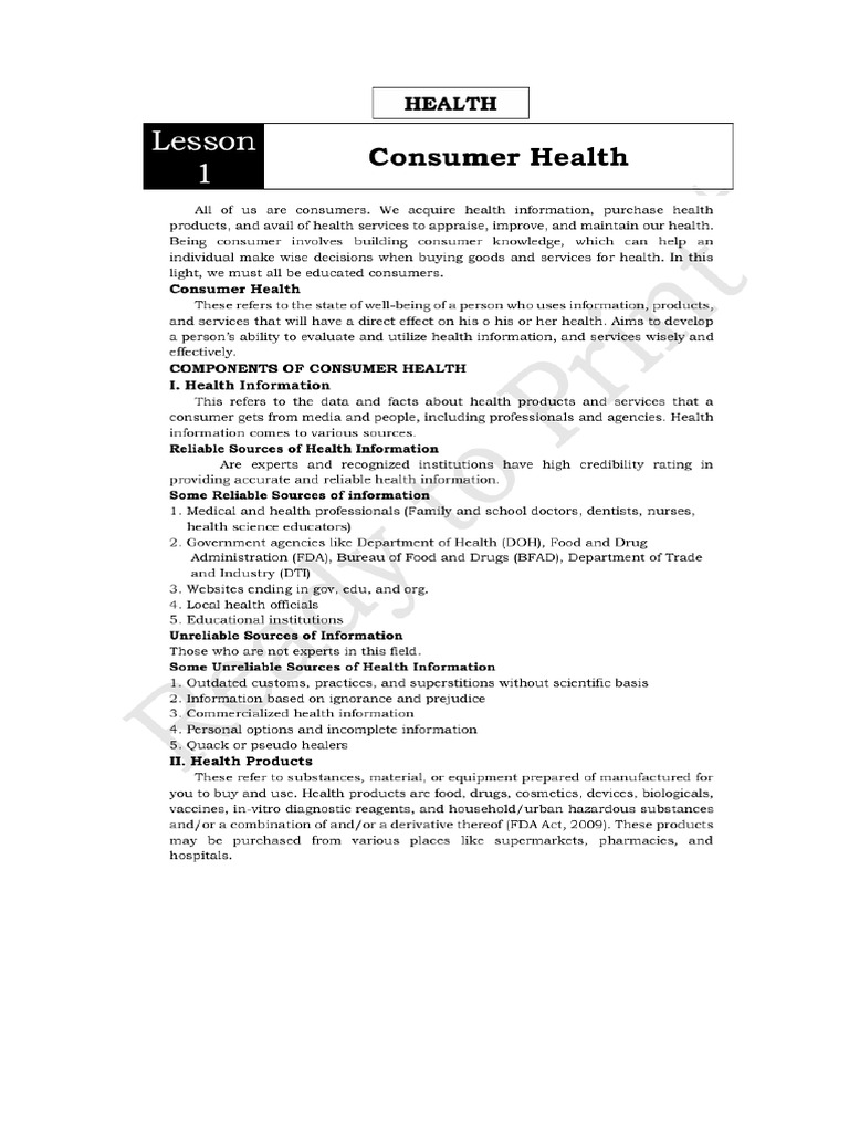 HEALTH-Q1 | PDF