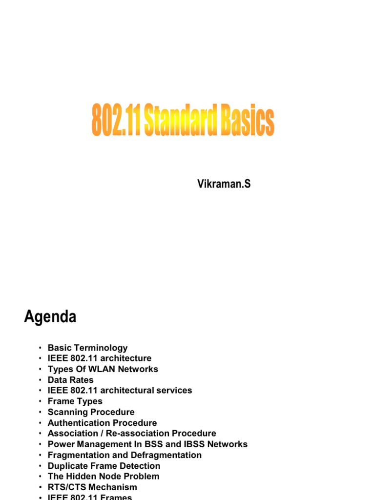802.11 Basics | PDF | Wireless Lan | Ieee 802.11