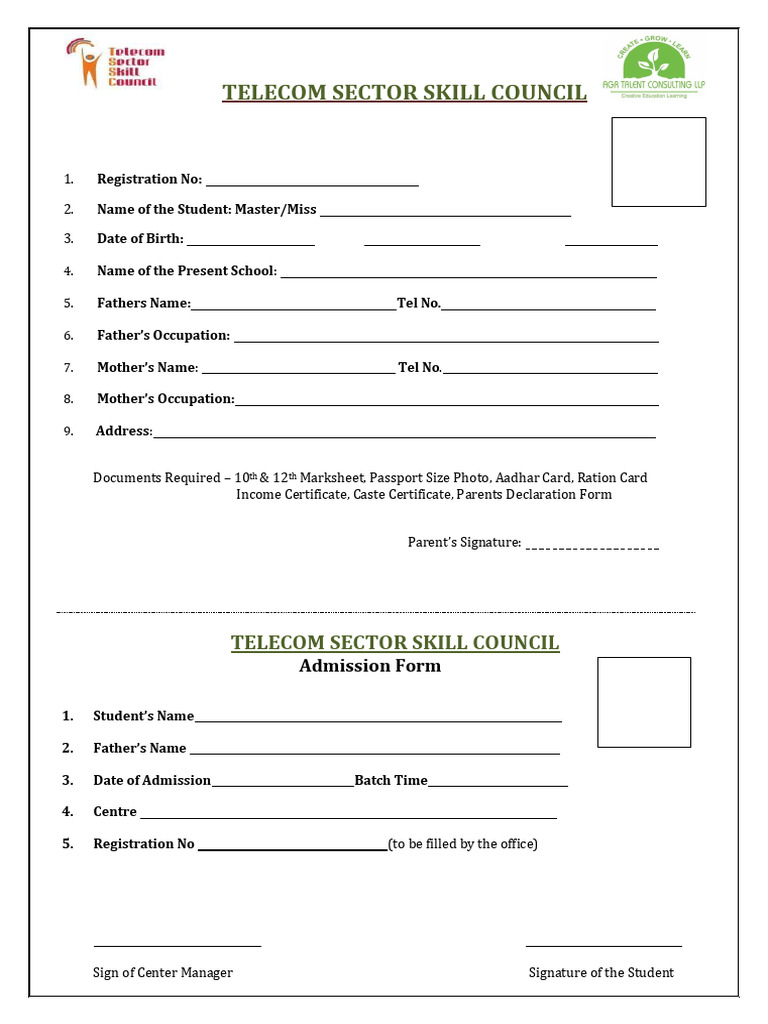 Telecom Sector Skill Council Registration | PDF