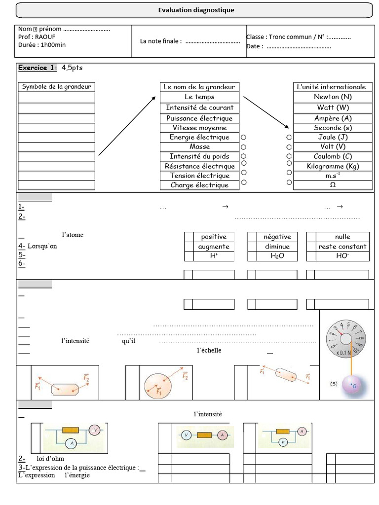 Test Diagnostique TC | PDF