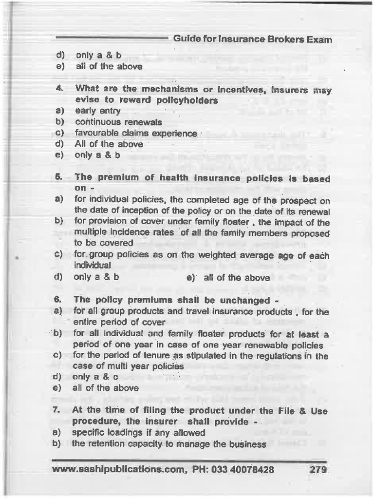 Guide For Insurance Brokers Exam - Part 2 | PDF
