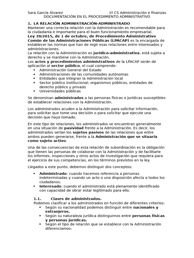 Resumen La Relación Administración | PDF