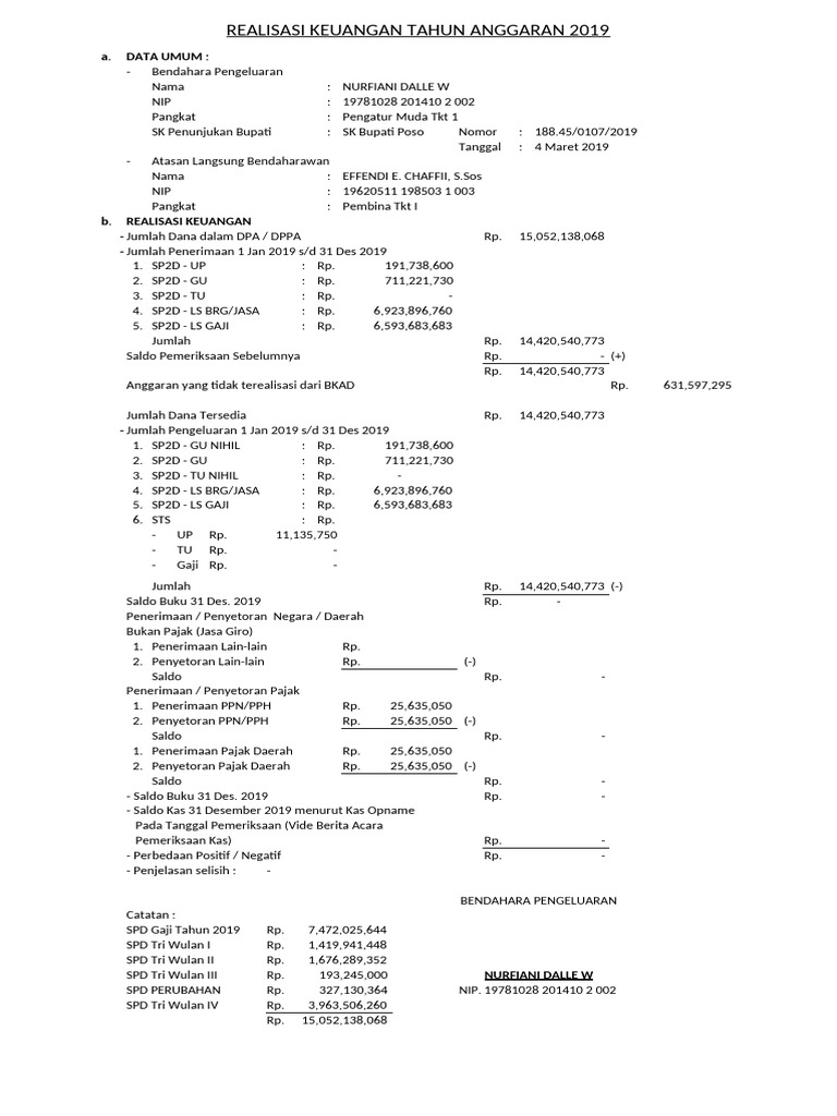 Format Opname Kas Opd | PDF