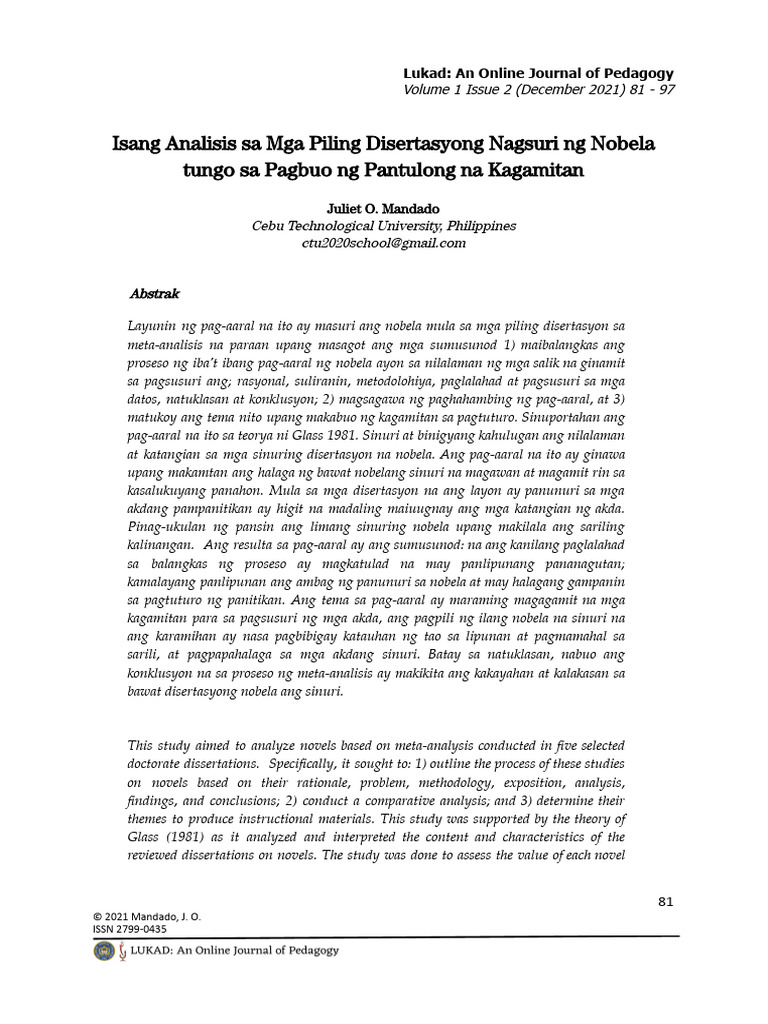 Volume1 Issue2 Mandado December2021 | PDF