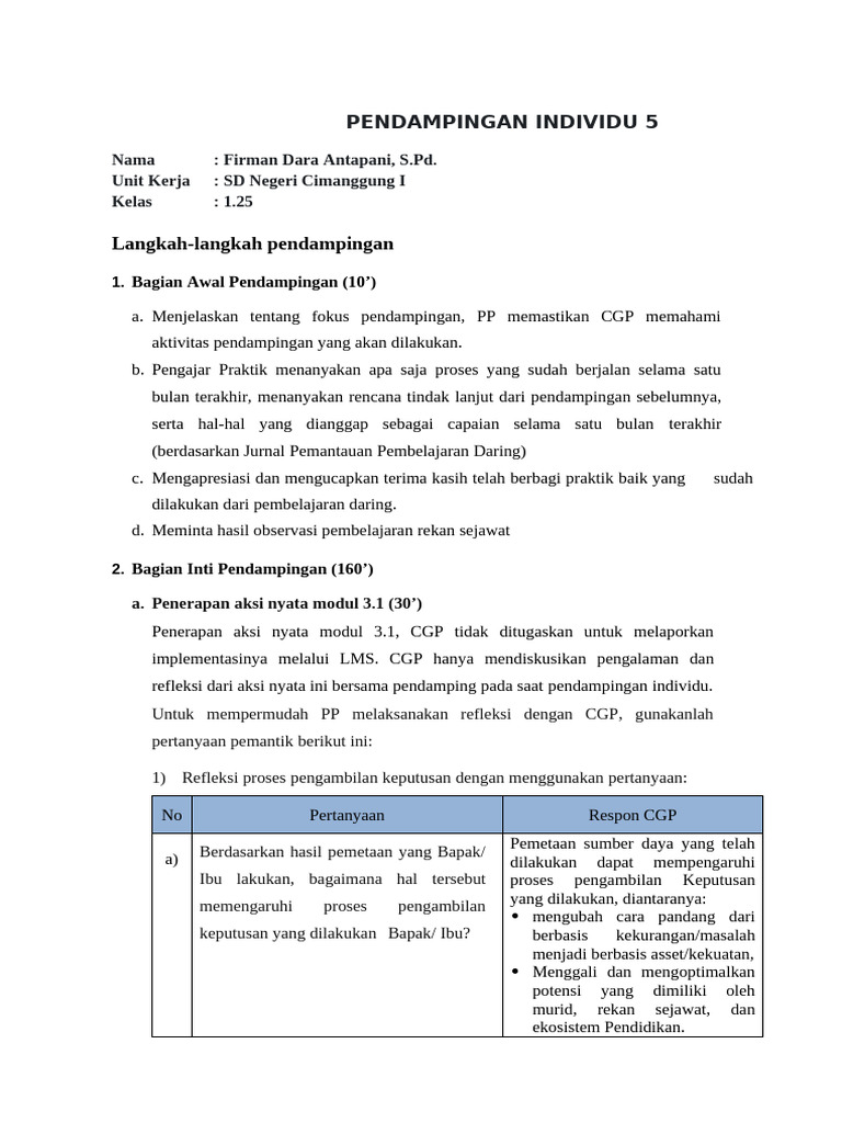 Rencana Pi-5 Rev - Firman Dara Antapani | PDF