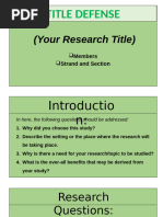 Title Defense PPT Sample | PDF | Technology & Engineering