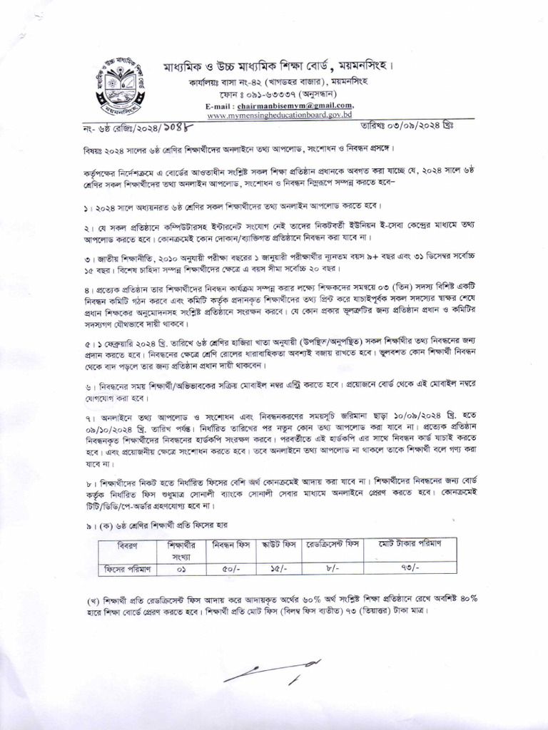 Class Six Regi | PDF