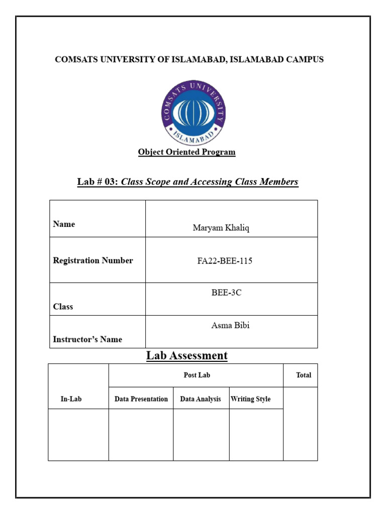 Oop Lab 3 | PDF | Class (Computer Programming) | Computers Oop Lab 3 | PDF | Class (Computer Programming) | Computers