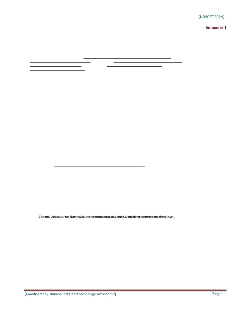 Proforma For Other Backward Class (OBC) Certificate | PDF