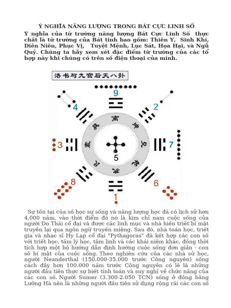ý Nghĩa Năng Lượng Trong Bát Cực Linh Số | PDF