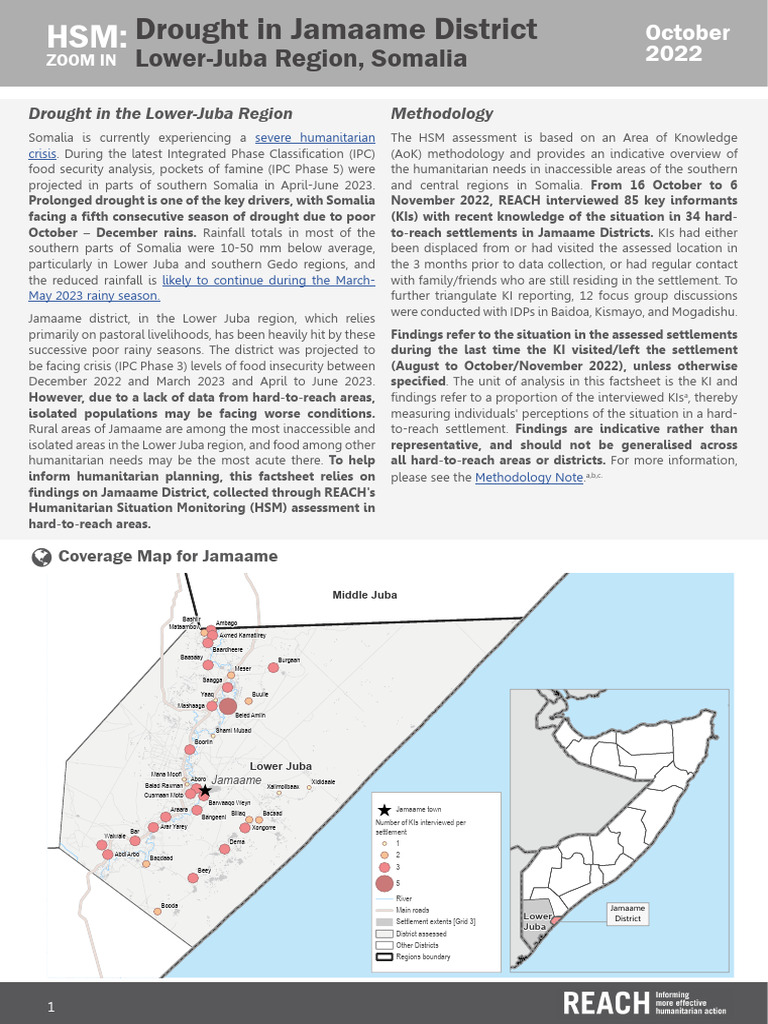 REACH SOM H2R Factsheet Jamaame-Zoom-in October-2022 | PDF ...