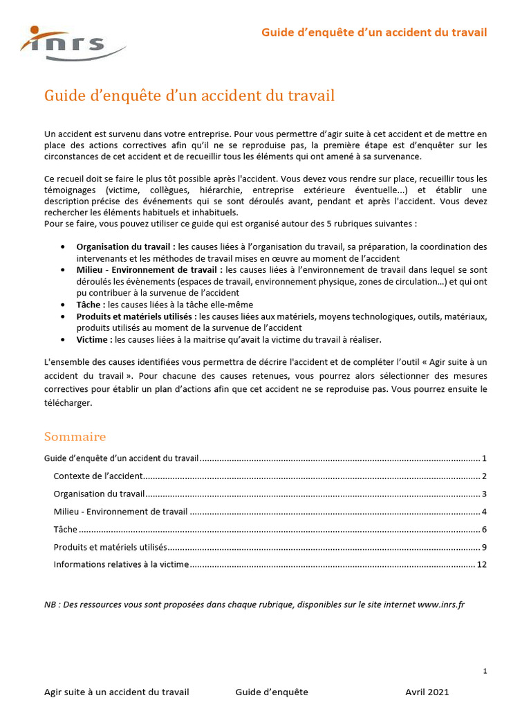 Guide Enquete Analyse AT | PDF