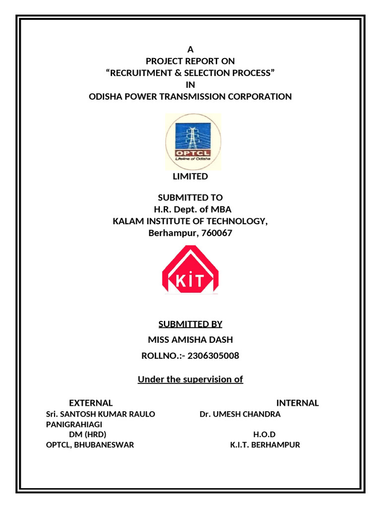 Amisha Dash Optcl Project | PDF