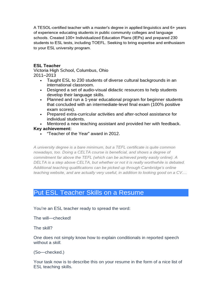 TESOL | PDF | English As A Second Or Foreign Language | Business