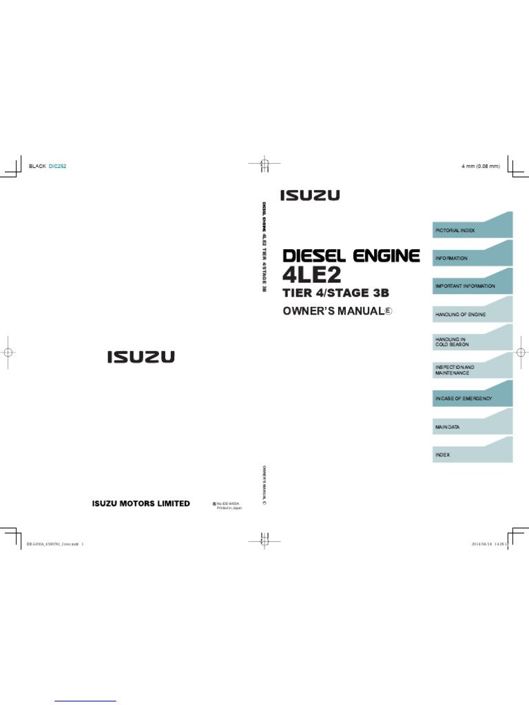 4le2 Tier 4 Stage 3b Owners Manual | PDF