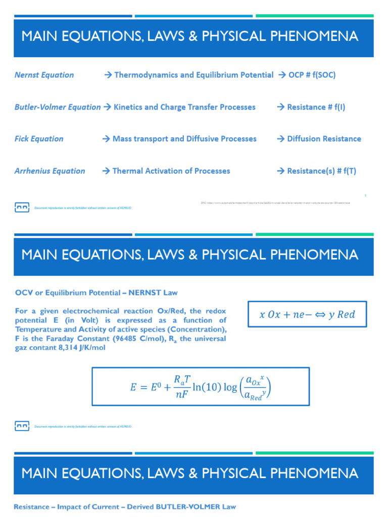 Main Equations For Battery Engineering | PDF | Home & Garden | Science ...