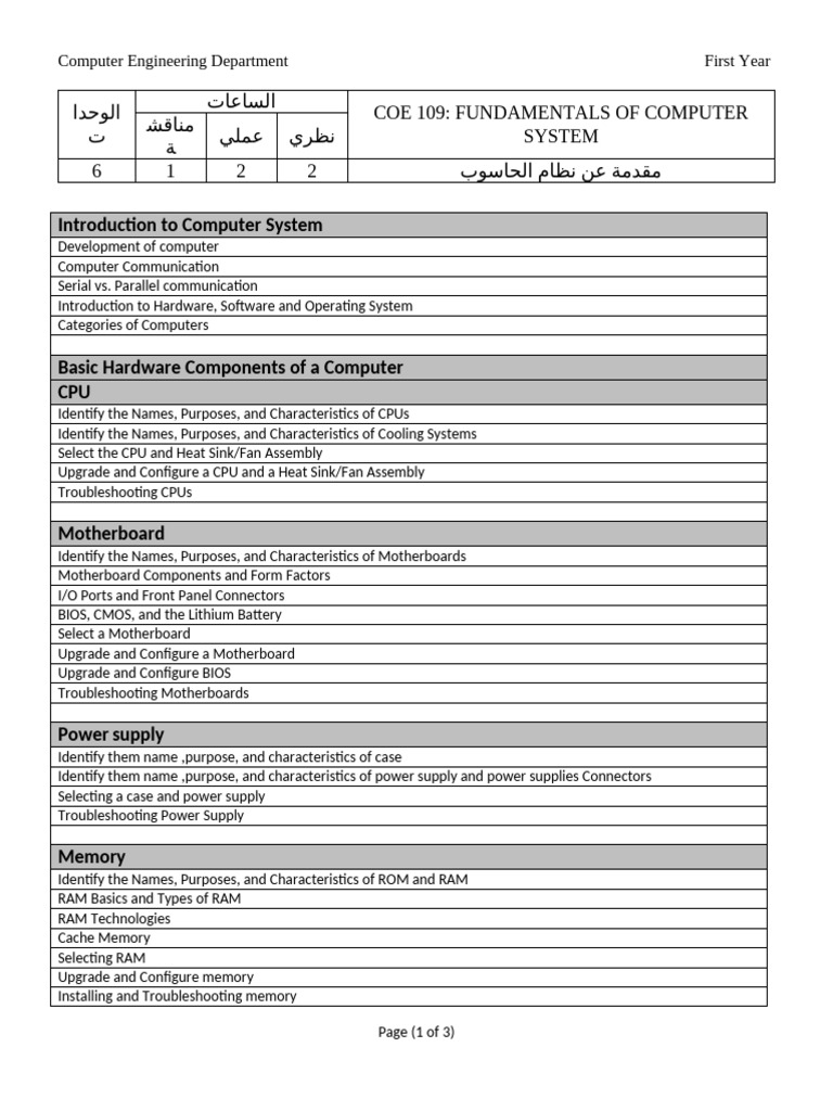 Fundamentals of Computer System | PDF