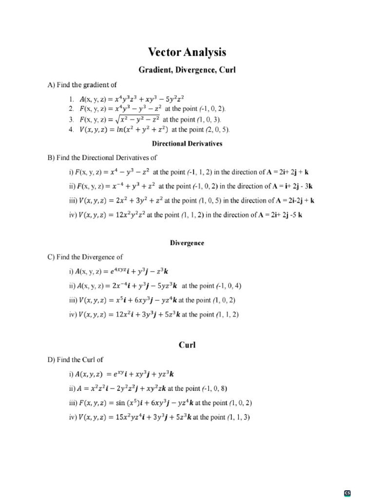 HW Vector Gradient | PDF
