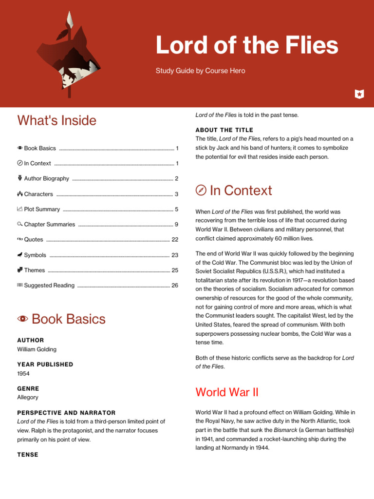 Lord of The Flies Study Guide | PDF