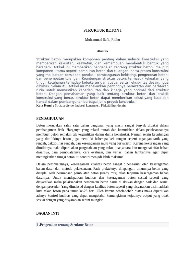 Artikel Konseptual M Safiq Ridho (2 PJJM) | PDF