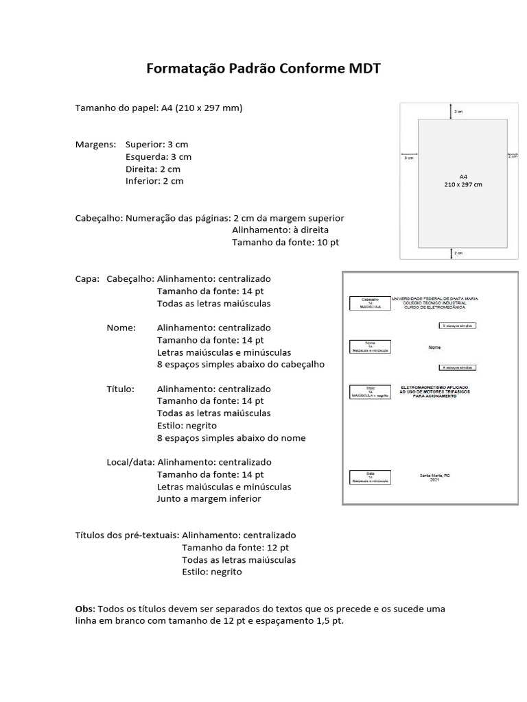 Resumo Formatação MDT | PDF