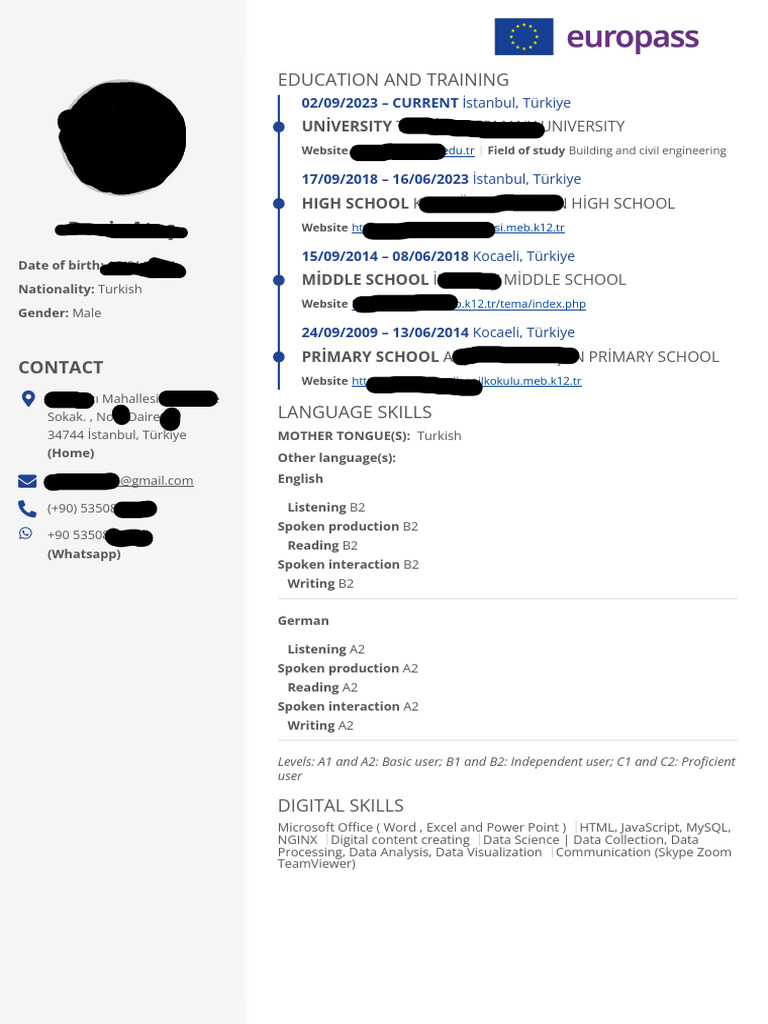 Örnek CV 2 (2) | PDF