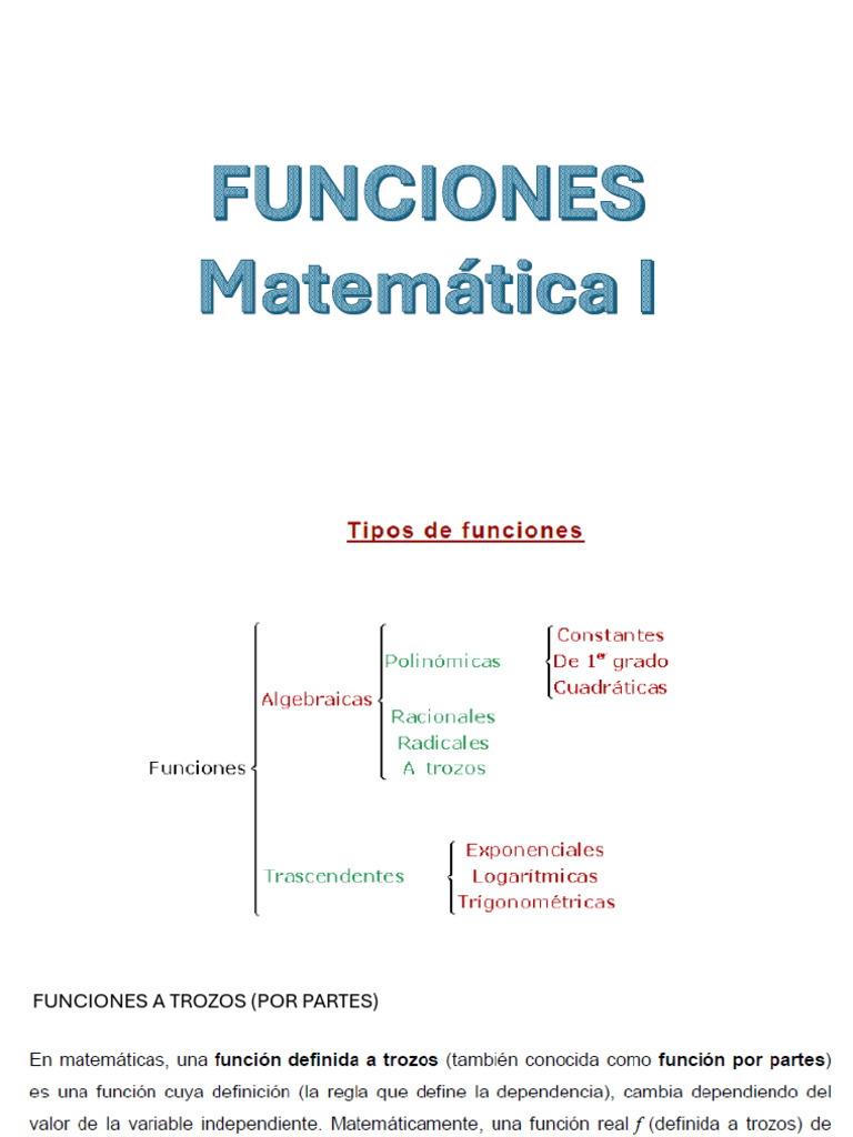 Clase 6 Mate1 Funciones PDF | PDF