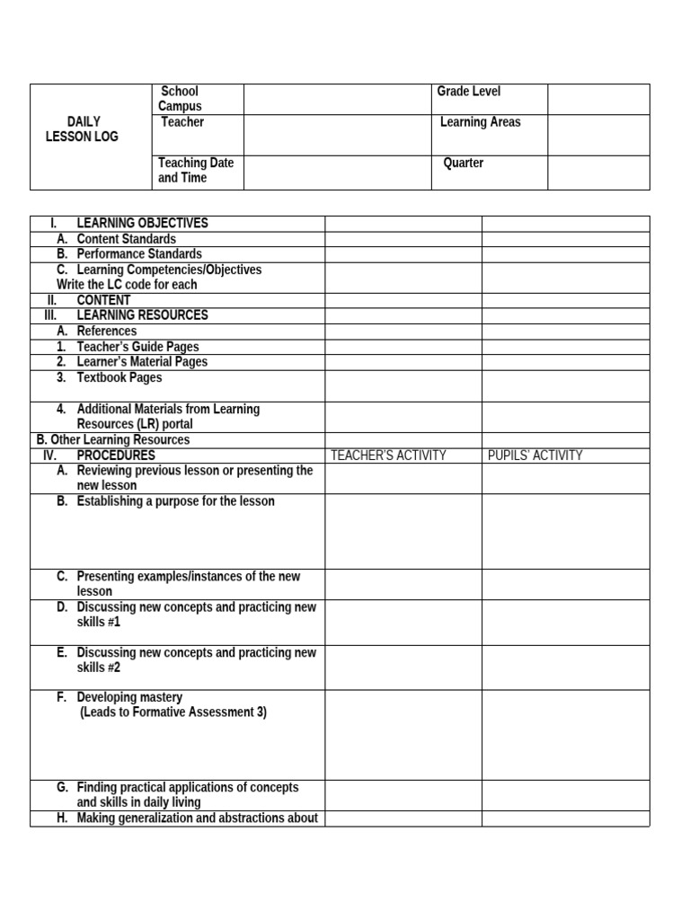 Detailed LP Template | PDF