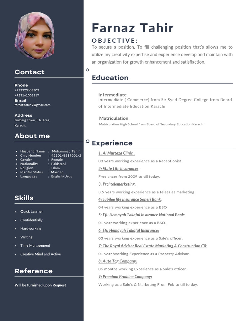 CV Farnaz Tahir (2) | PDF