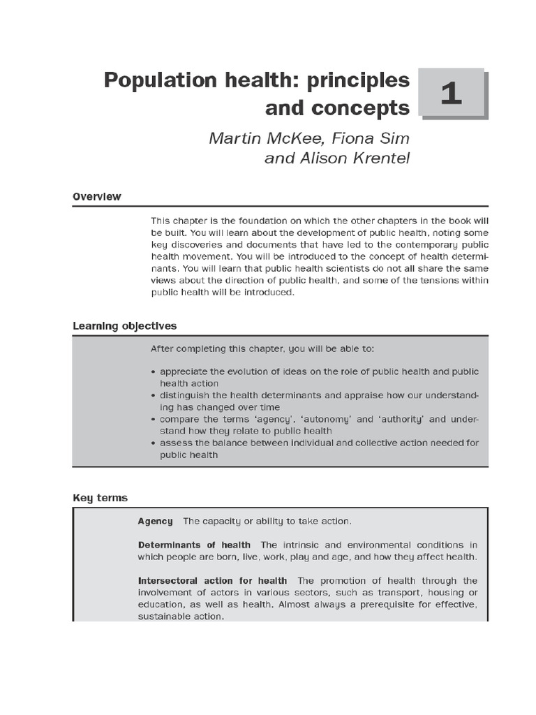 Issues in Public Health Challenges For The 21st Ce... - (Section 1 ...