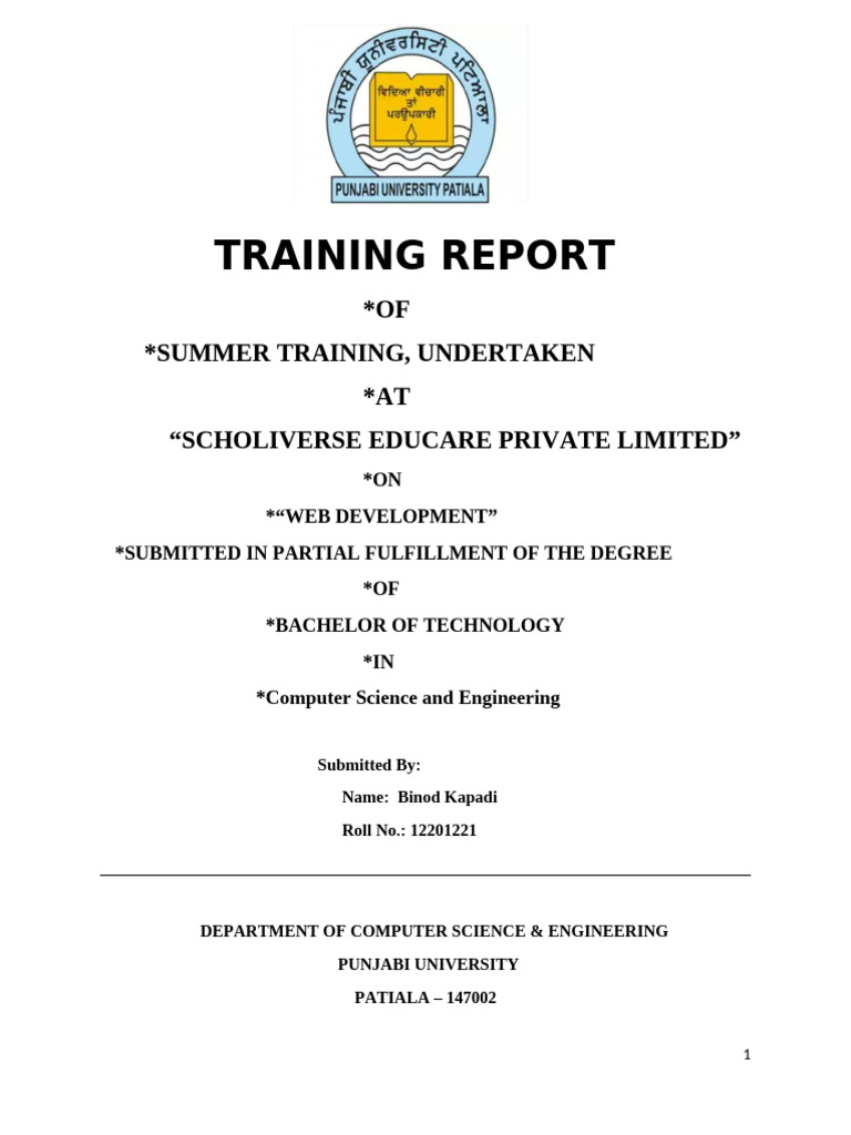 Final Training Report | PDF | Java Script | World Wide Web