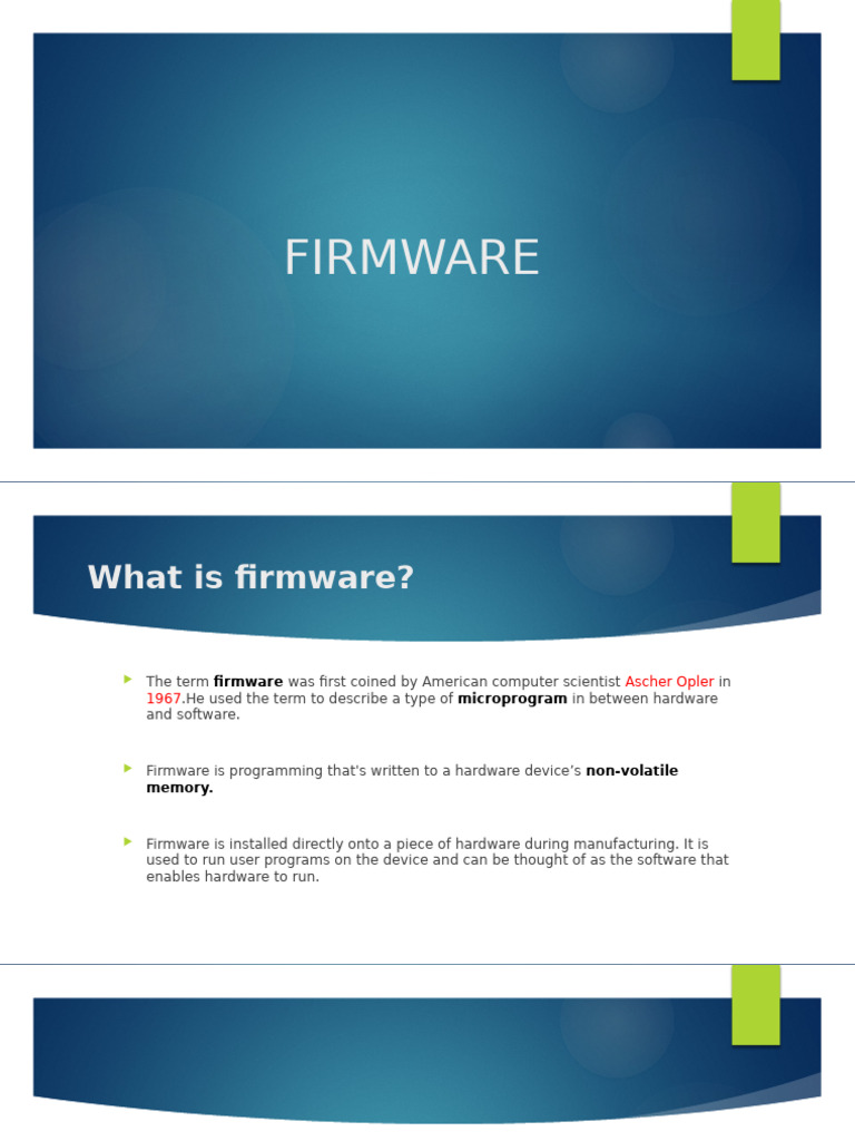 Firmware | PDF