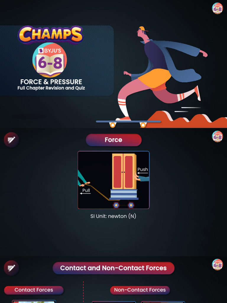 Force and Pressure Full Chapter Revision and Quiz | PDF