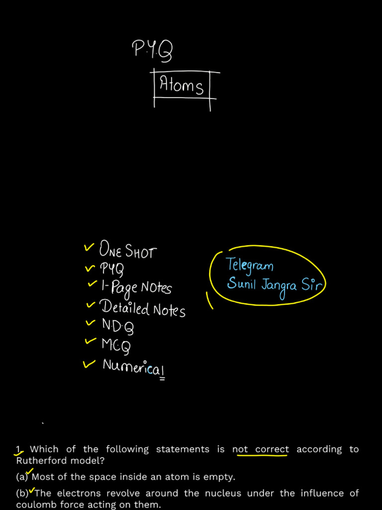 Atoms CDSCNK Pyq 24 | PDF