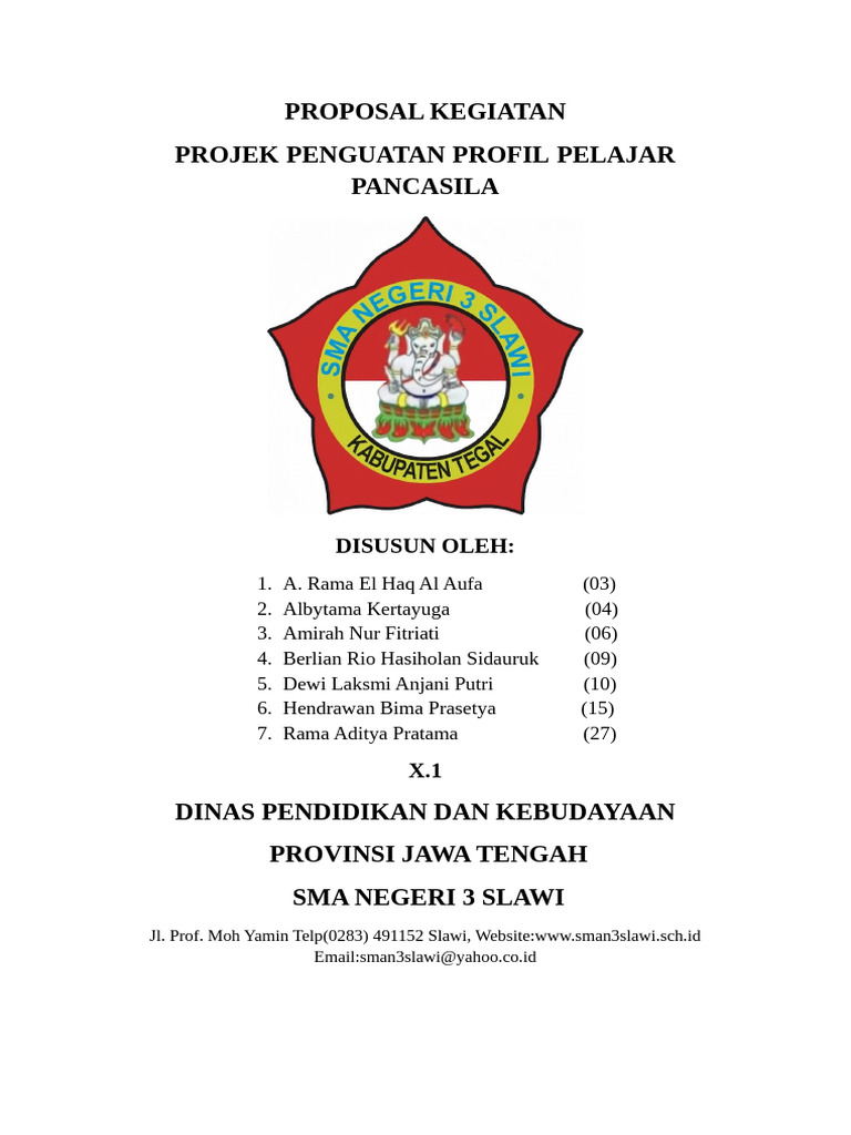 Proposal P5 X1 Kel3.2 | PDF
