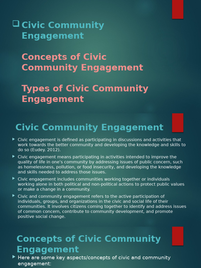 Understanding Civic Community Engagement | PDF | Civic Engagement ...