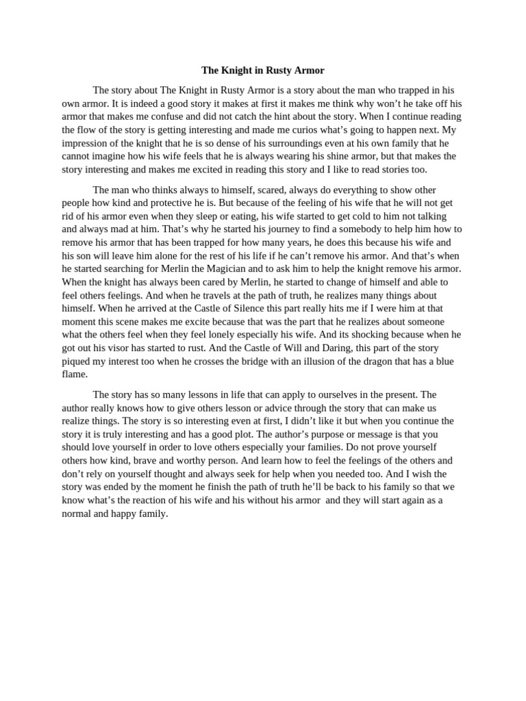 The Knight in Rusty Armor | PDF