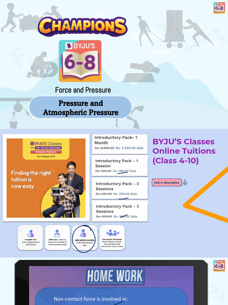 Grade 8 - Pressure and Atmospheric Pressure | PDF