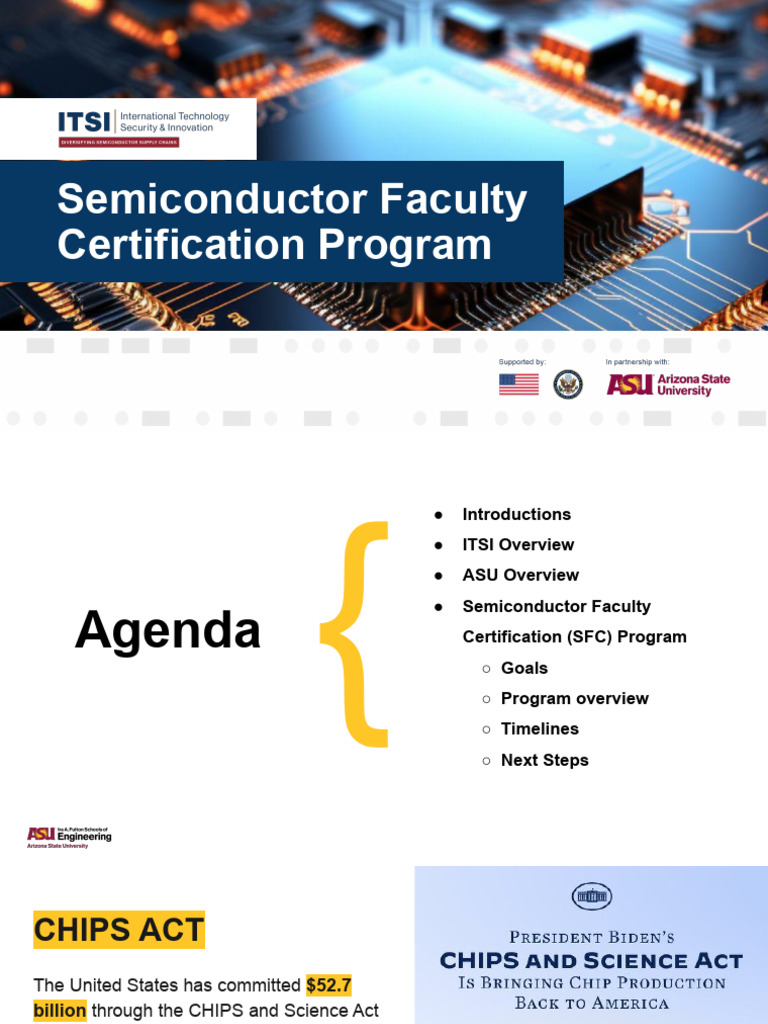 ITSI - Semiconductor Faculty Certification Program | PDF