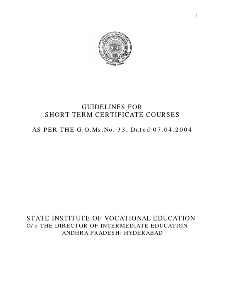 Guide | PDF | Vocational Education | Diploma
