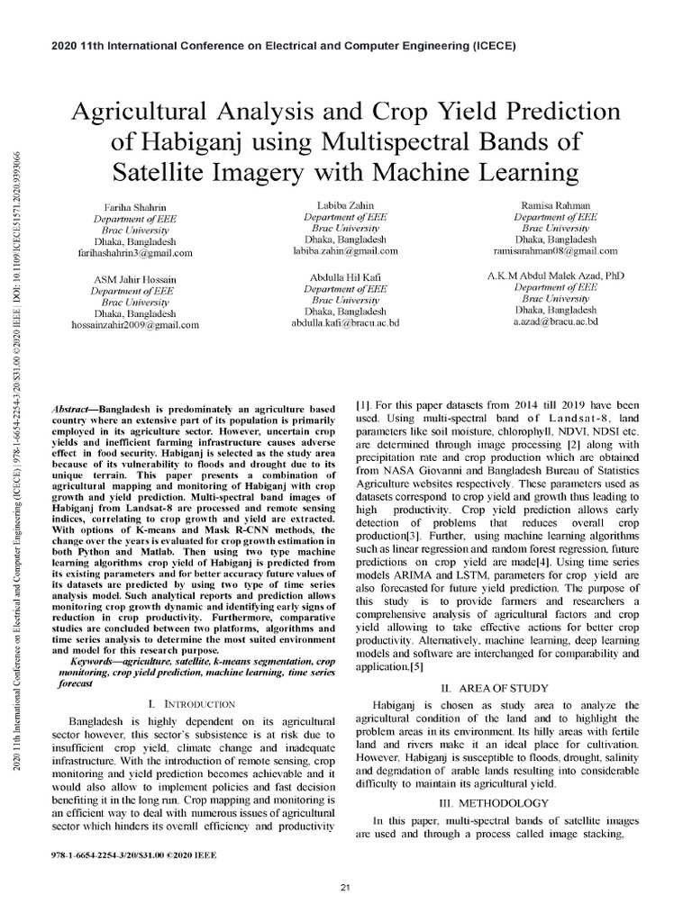 Yeild Prediction | PDF